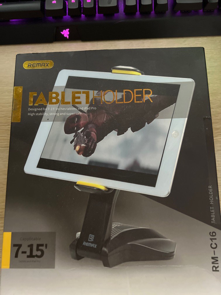 remax tablet holder (black), Computers & Tech, Parts & Accessories ...