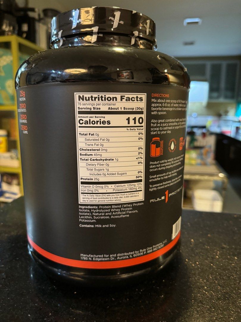 Rule 1 isolate whey protein, Health & Nutrition, Health Supplements ...