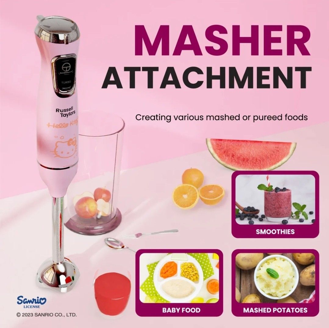 Russell Taylors x Sanrio Hello Kitty Hand Blender Food Processor (600W ...