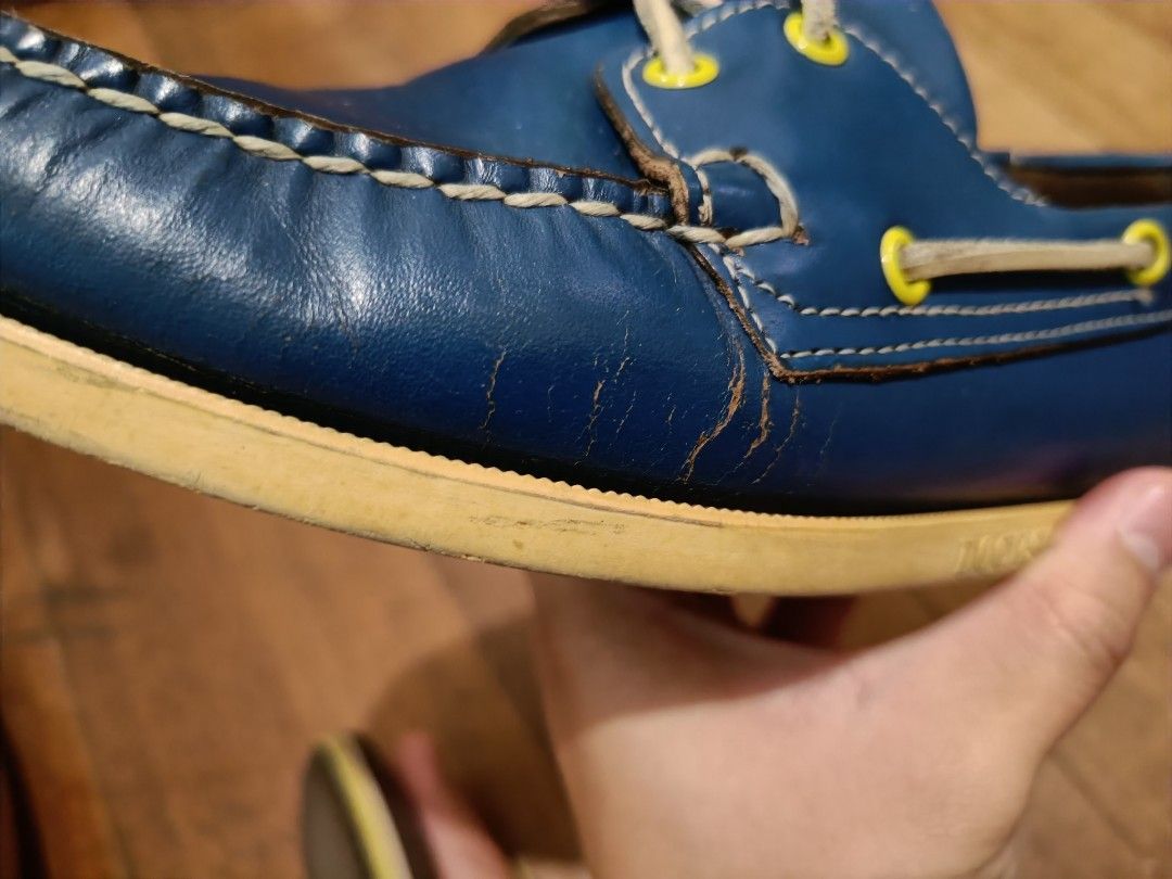 Sebago Docksides Blue Leather, Men's Fashion, Footwear, Casual Shoes on ...