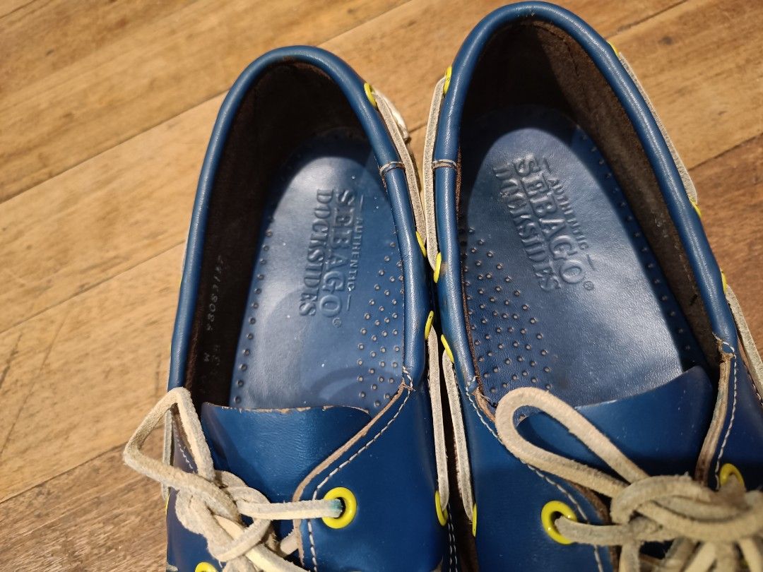 Sebago Docksides Blue Leather, Men's Fashion, Footwear, Casual Shoes on ...