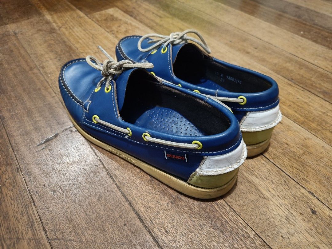 Sebago Docksides Blue Leather, Men's Fashion, Footwear, Casual Shoes on ...