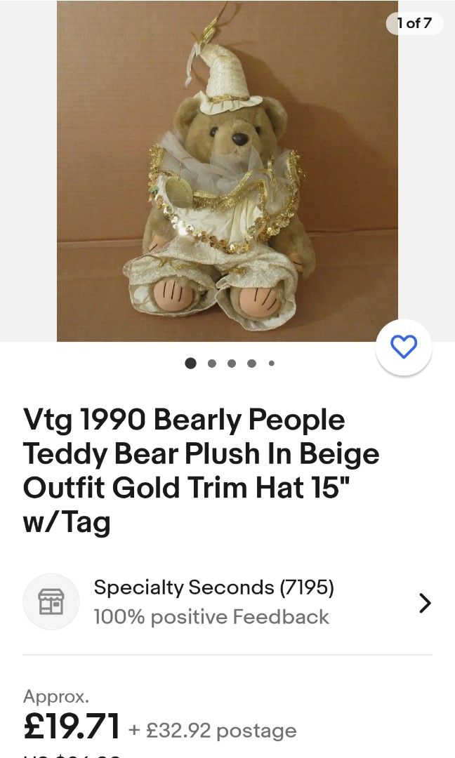 Set Vtg 1992 Bearly People Teddy Bear, Hobbies & Toys, Toys & Games on ...