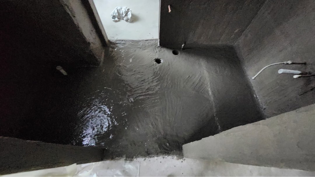 Sg Waterproofing works for all wet areas ( Cementitious waterproofing membrane) waterproofing ...