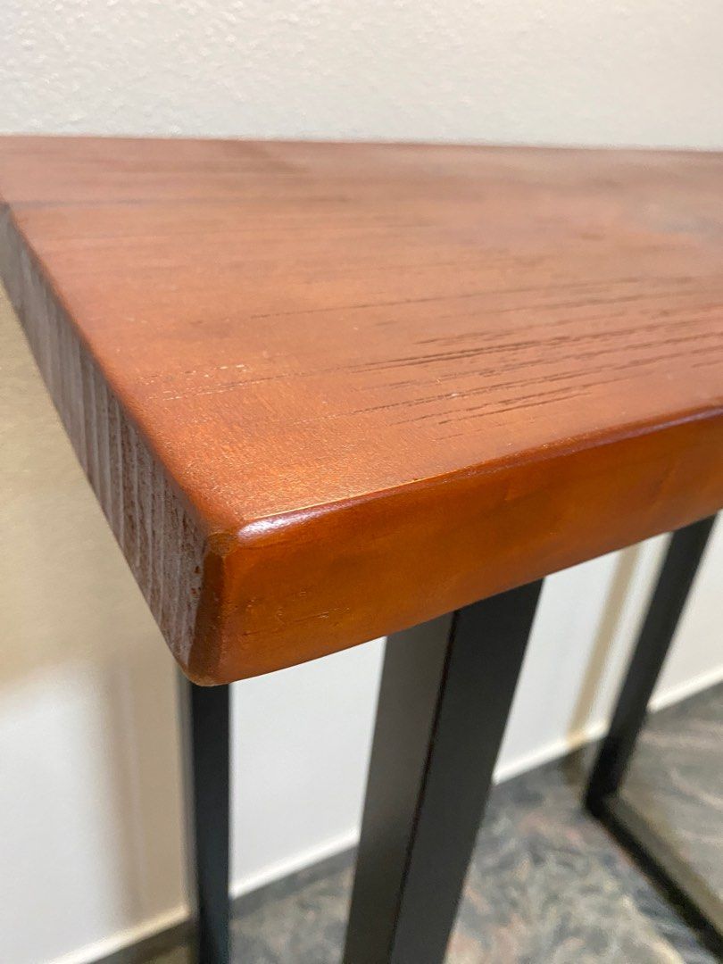 Solid wood top coffee club table, bar counter table, Furniture & Home ...