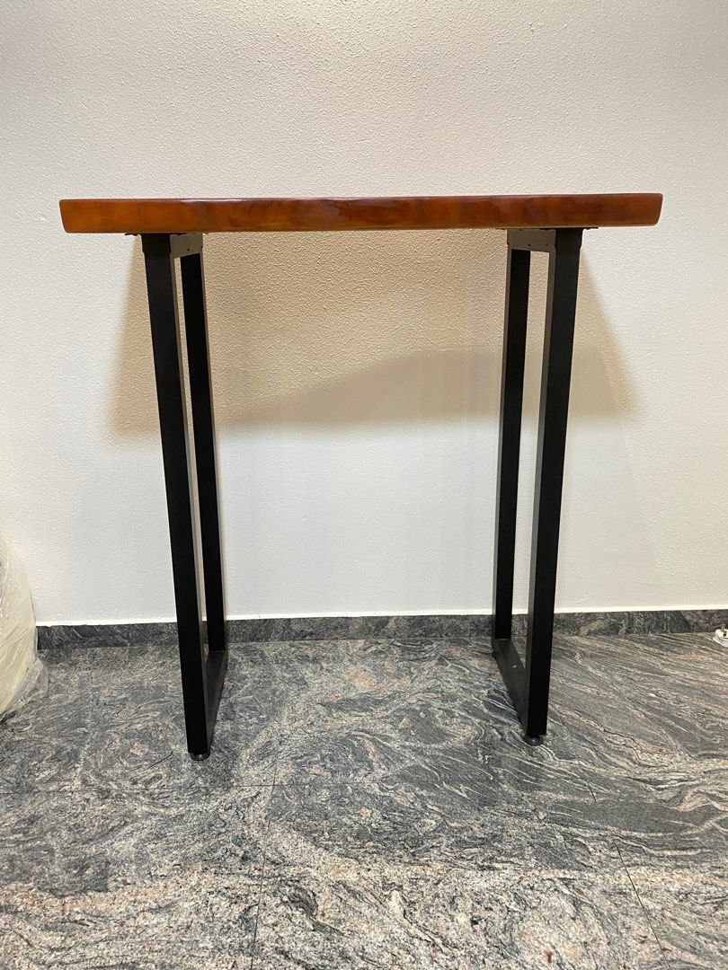 Solid wood top coffee club table, bar counter table, Furniture & Home ...