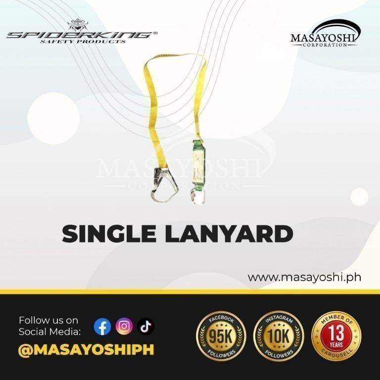 SPIDERKING® Single Lanyard with Shock Absorber | Lanyard | Safety ...