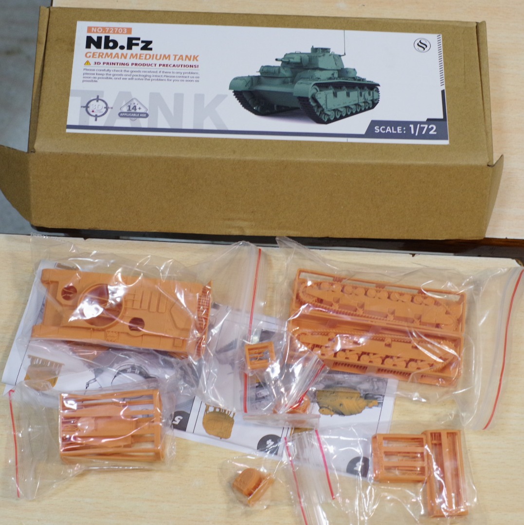 全新 - SSMODEL-72703- V1.7-1/72-German -Nb.Fz Medium Tank-3D printing ...
