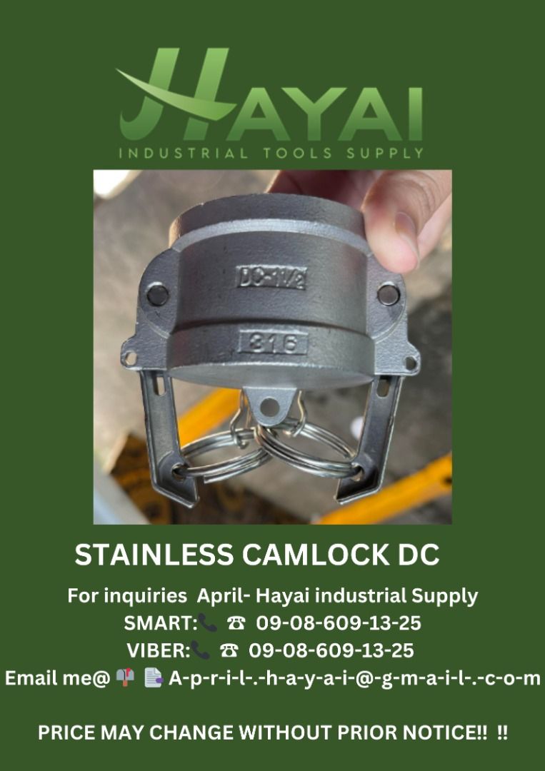 Stainless camlock dc, Commercial & Industrial, Construction Tools ...