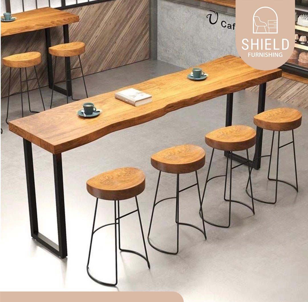 Starbucks Rustic Wooden Bar Table & Stool Set, Furniture & Home Living ...