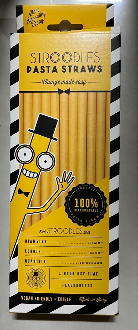 Stroodles Pasta Straw, Food & Drinks, Other Food & Drinks on Carousell