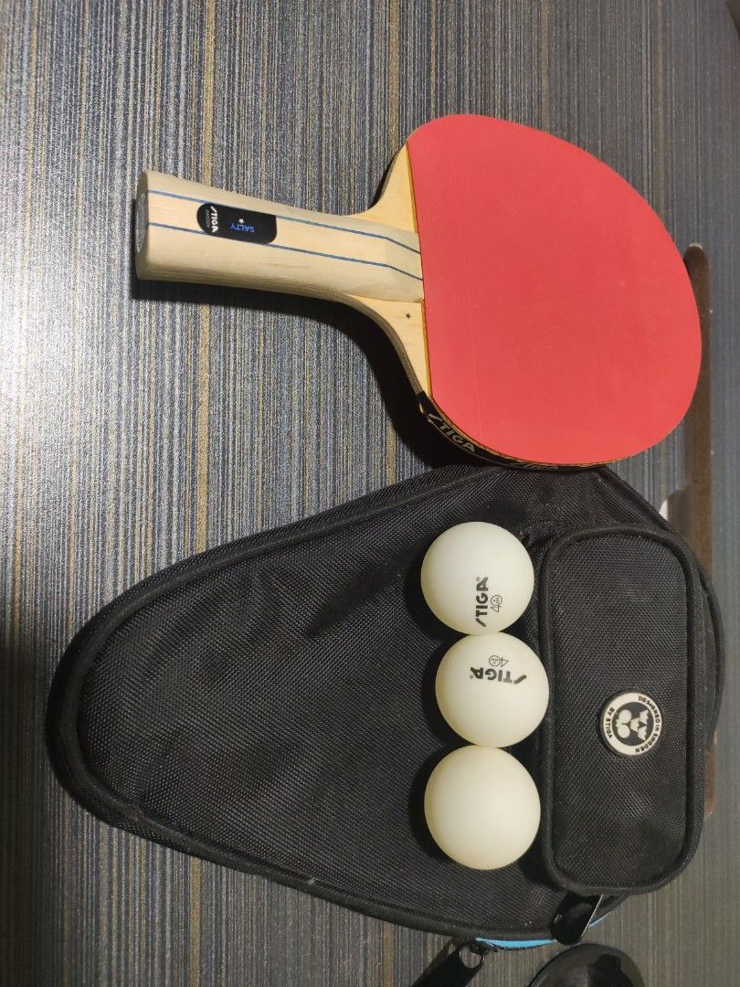 Table Tennis Racket with 3 balls and Cover ( STIGA), Sports Equipment ...