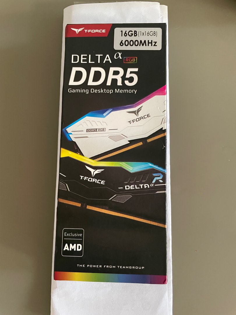 BRAND NEW UNUSED T-Force Delta DDR5 16gb 6000MHz AMD (white), Computers ...