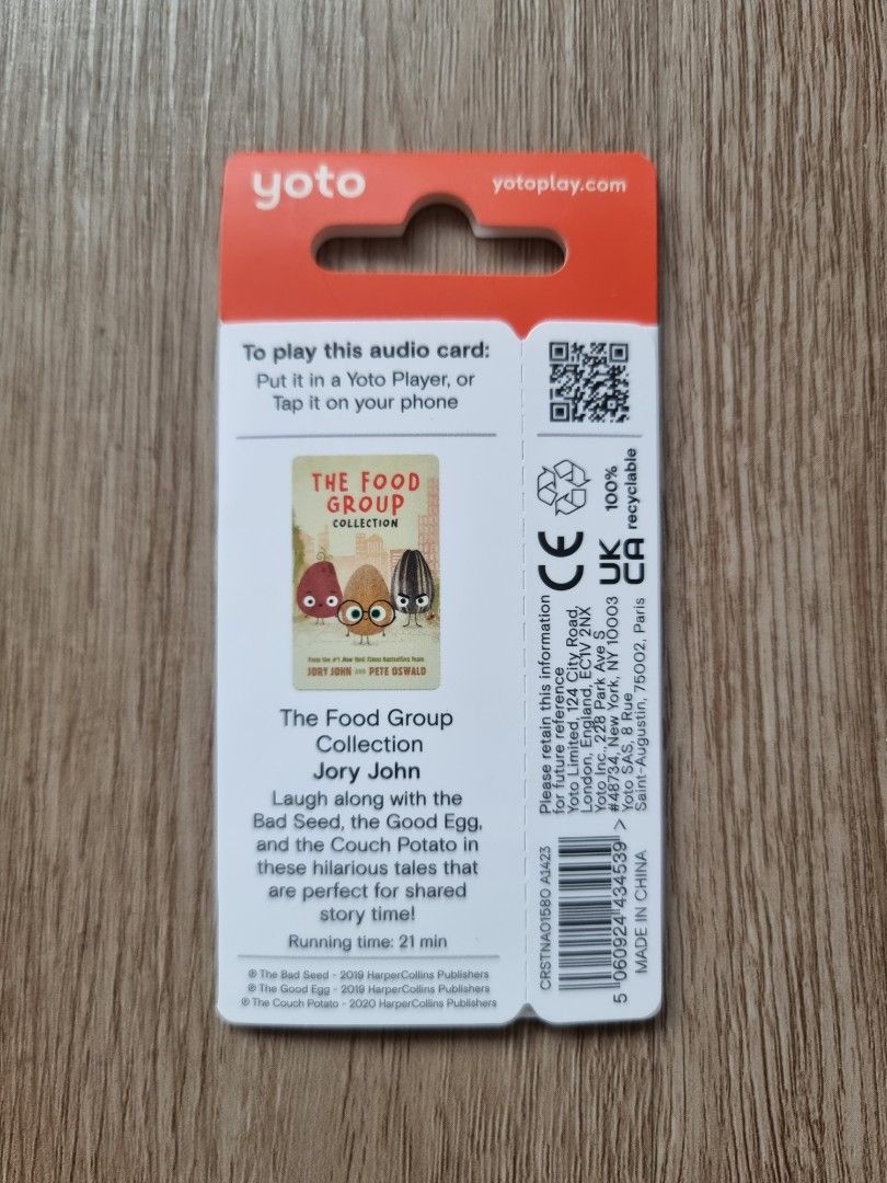 The Food Group Yoto card, Hobbies & Toys, Toys & Games on Carousell