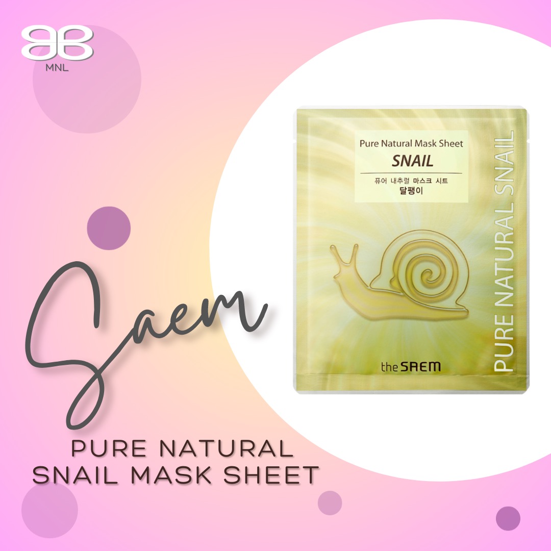 The SAEM Pure Natural Snail Mask Sheet, Beauty & Personal Care, Face ...