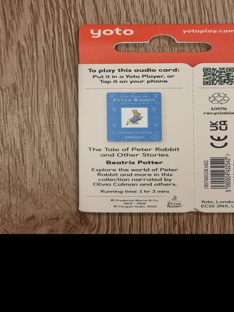 The Tale of Peter Rabbit and other stories Yoto card, Hobbies & Toys ...