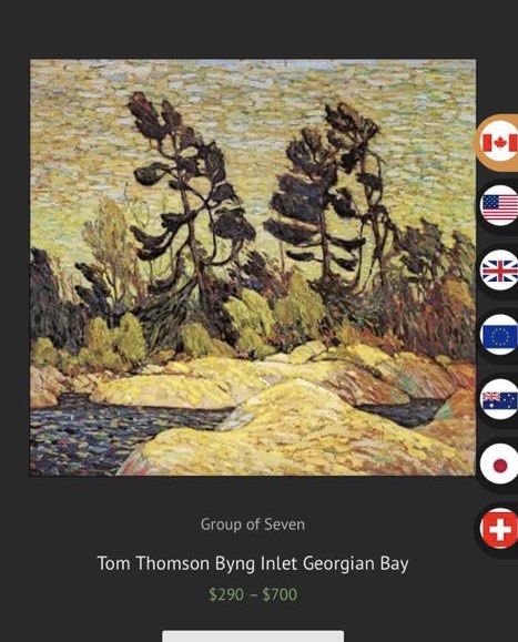 Tom Thomson (Group of Seven) Print & Frame, Hobbies & Toys, Stationery ...
