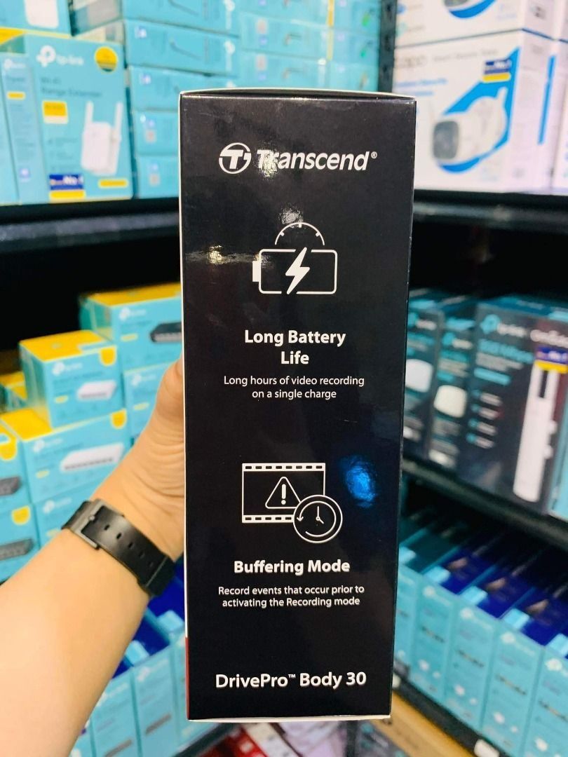 Transcend DrivePro Body 30 Body Camera TS64GDPB30A, Photography, Video ...