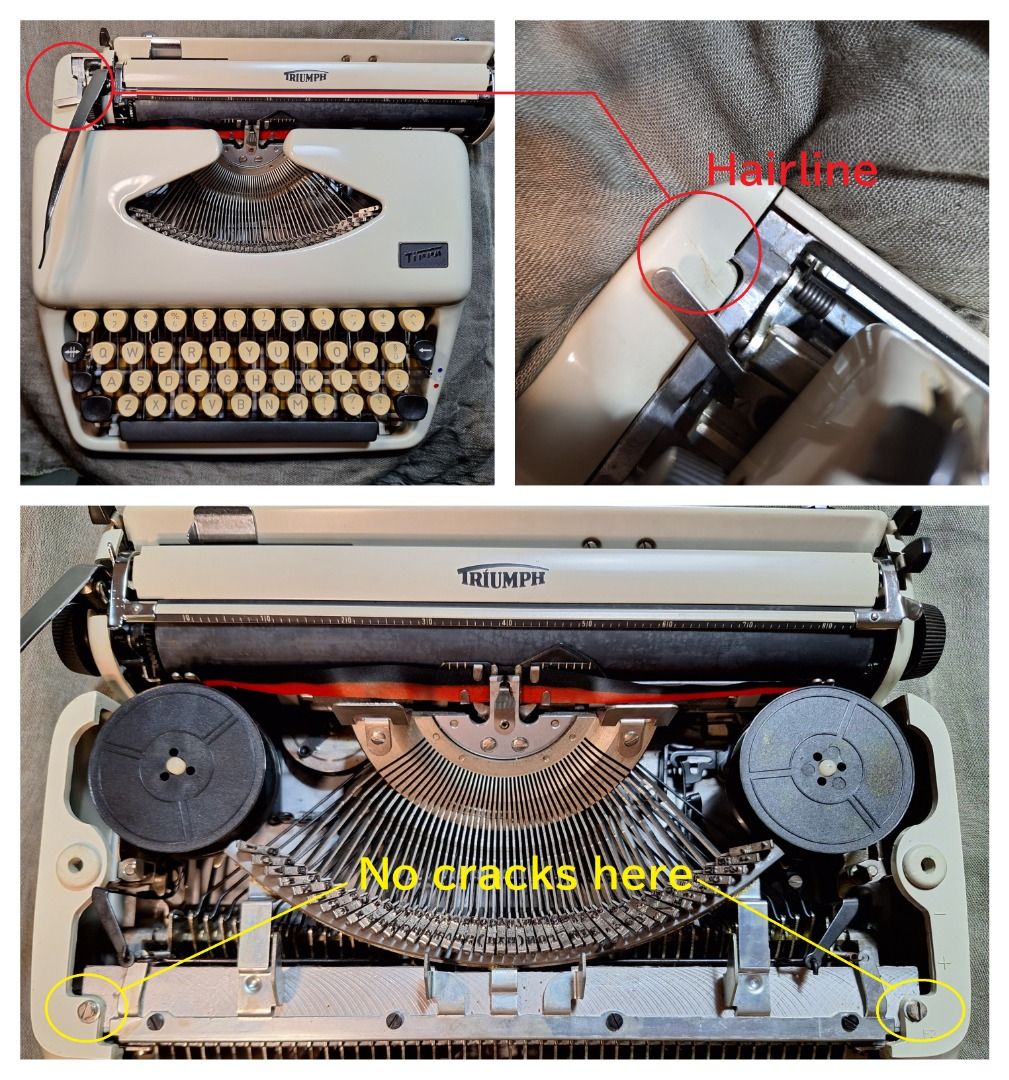 Triumph Tippa Ultra-portable typewriter with European keys, Hobbies ...