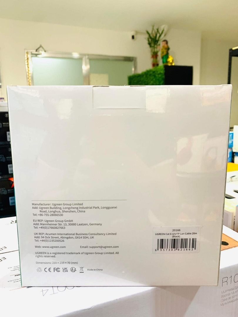 UGREEN Cat6 UTP Ethernet Cable 1000mbps RJ45 20M Black NW102 20166 ...