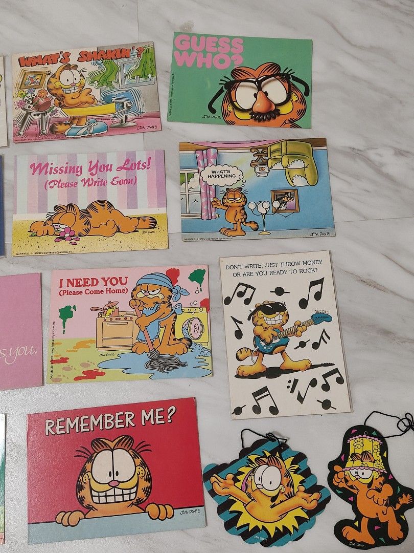USA authentic vintage garfield postcards 1978, Hobbies & Toys ...