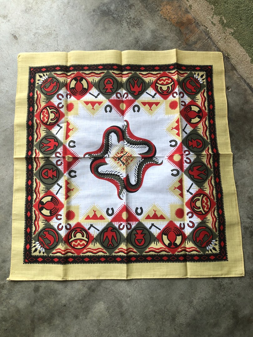 VINTAGE BANDANA NATIVE USA, Men's Fashion, Watches & Accessories ...