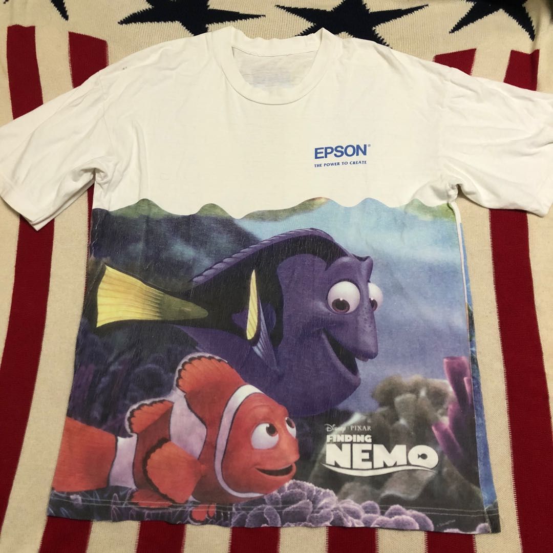Vintage Promo Finding Nemo Movie T shirt, Men's Fashion, Tops & Sets ...