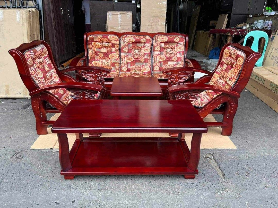 Wooden Sala Set Harwoods Materials, Furniture & Home Living, Furniture ...