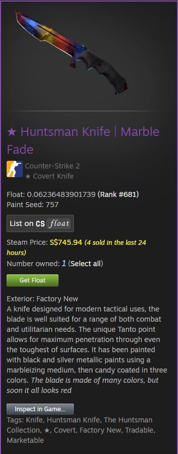 Selling CS2 Huntsman, Survival Knife & Specialist, Hand Wraps Glove., Video Gaming, Gaming ...