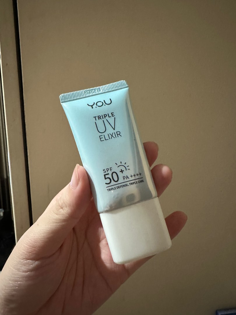 YOU Y.O.U Triple UV Elixir SPF 50+ PA++++ Sunscreen 30ml, Kesehatan ...