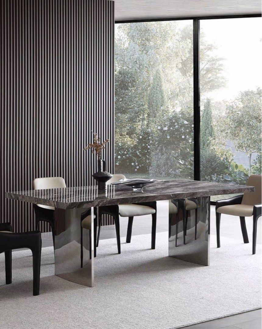 ZARA Modern Marble Dining Table, Furniture & Home Living, Furniture ...