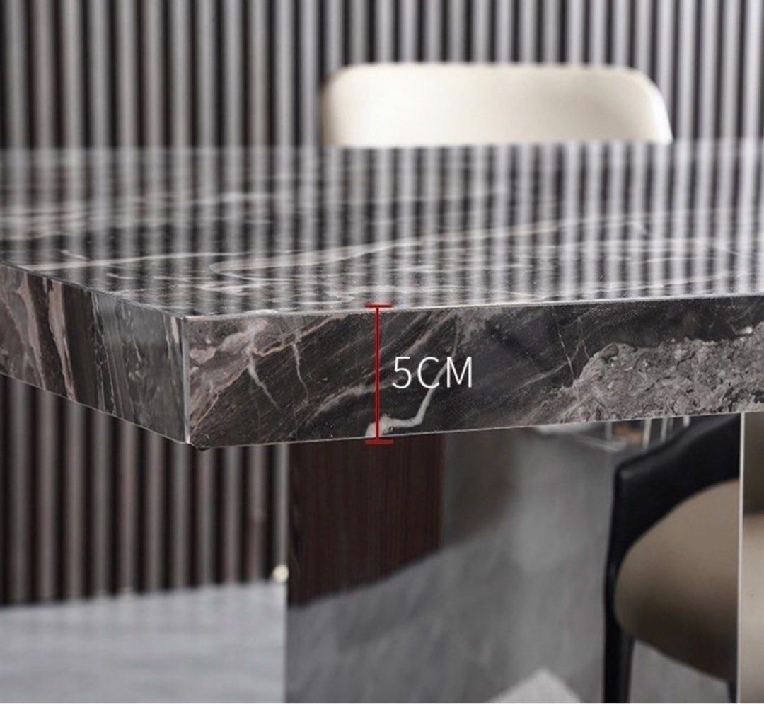 ZARA Modern Marble Dining Table, Furniture & Home Living, Furniture ...