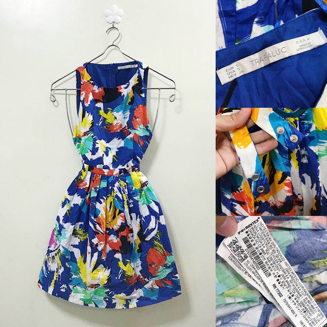 ZARA paint pattern dress, Women's Fashion, Dresses & Sets, Dresses on ...