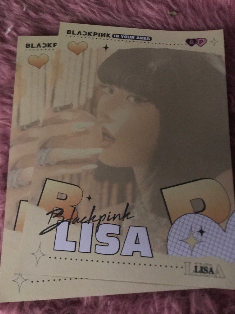 2pcs Blackpink Lisa Stationary Paper, Hobbies & Toys, Stationary ...