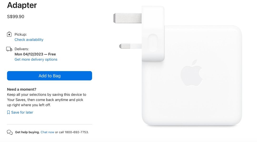 67W USB-C Power Adapter and USB-C to MagSafe 3 Cable, Computers & Tech ...