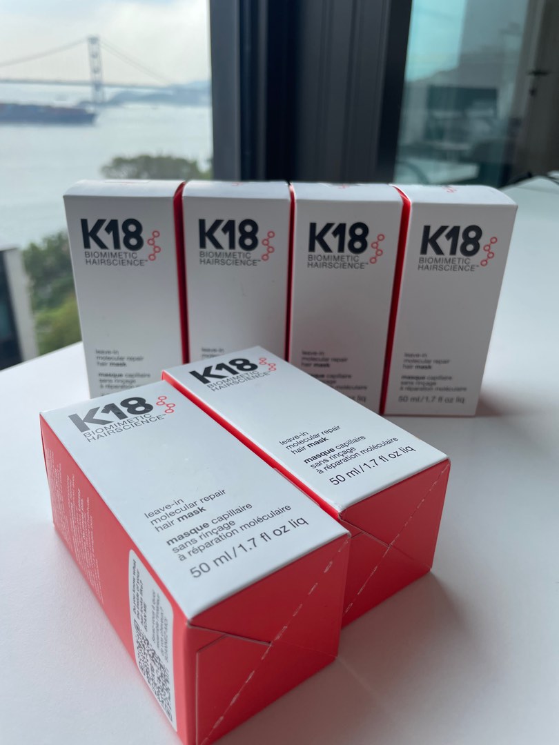 全新正貨 K18 4分鐘免沖護理髮膜| LEAVE-IN MOLECULAR REPAIR HAIR MASK 50ML, 美容＆個人護理, 健康及美容 - 頭髮護理 - Carousell