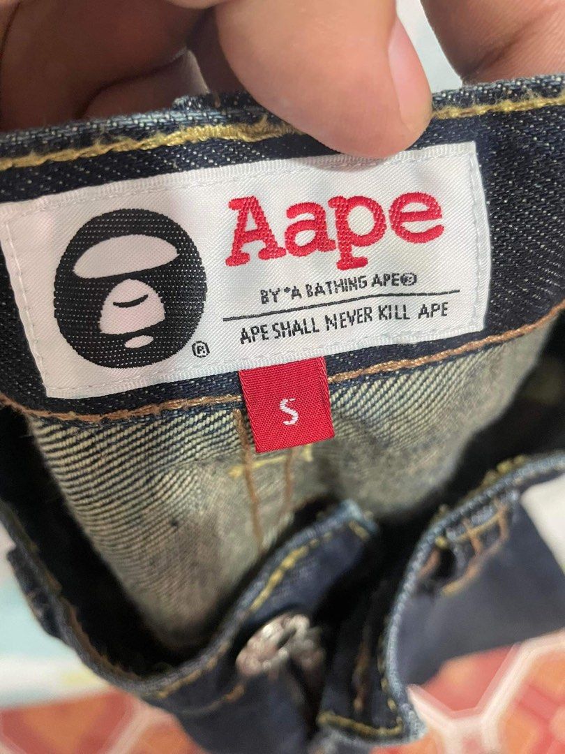 Aape pants, Men's Fashion, Bottoms, Jeans on Carousell
