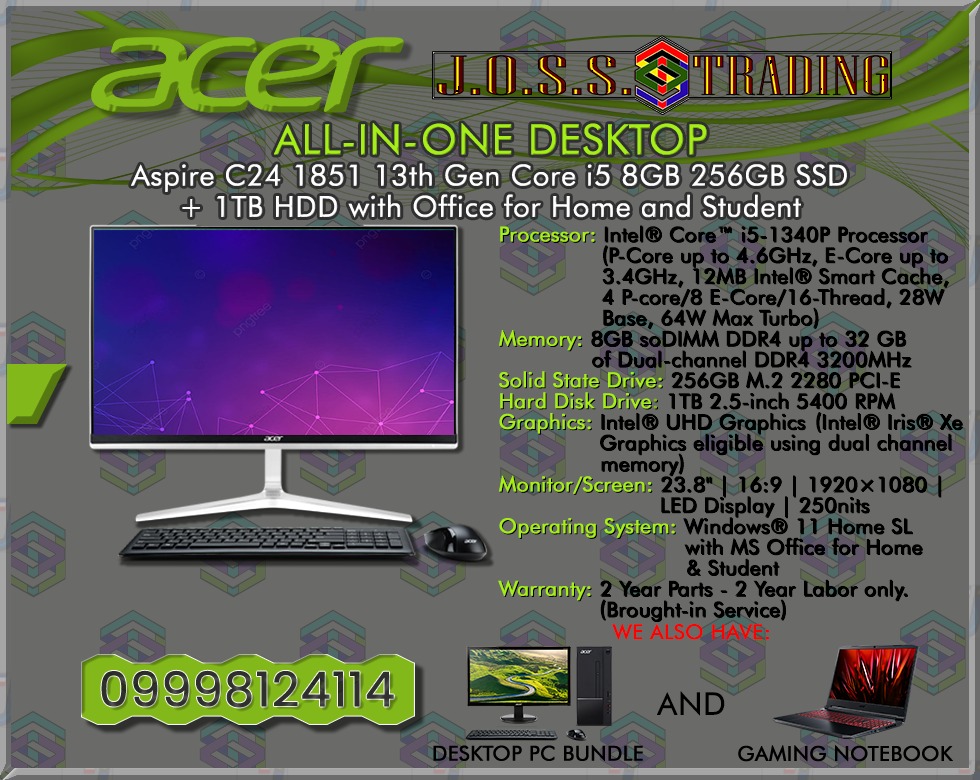 ACER ALL IN ONE DESKTOP PC Aspire C Th Gen Core I Computers Tech Desktops On
