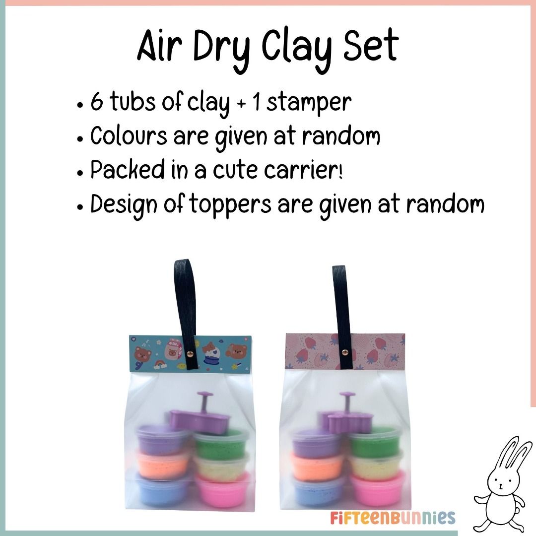 Air Dry Clay Gift Set | Play Dough Goodie Bag | Birthday Party Favour ...