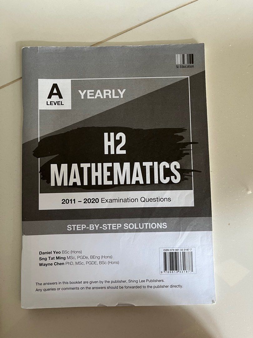 A-level H2 math yearly TYS, Hobbies & Toys, Books & Magazines ...