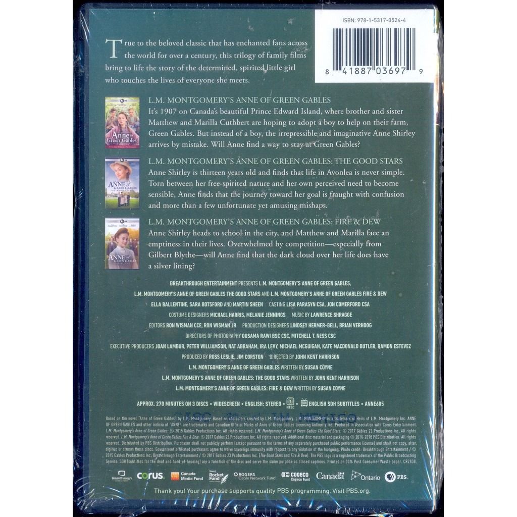 Anne Of Green Gables Three Movie Collection [ DVD ], Hobbies & Toys ...