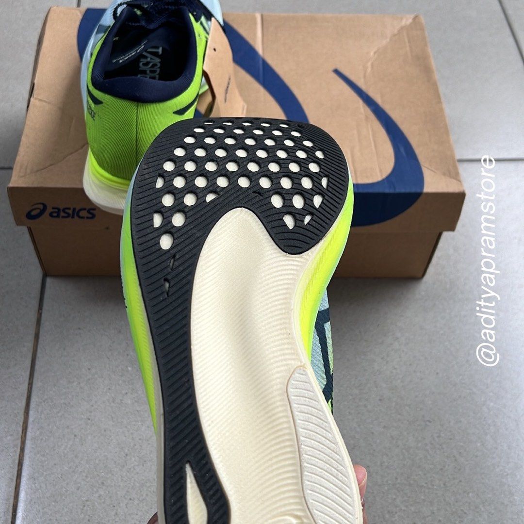 ASICS Metaspeed Edge+ Hazard Green - Running Shoes - BNIB, Fesyen Pria ...