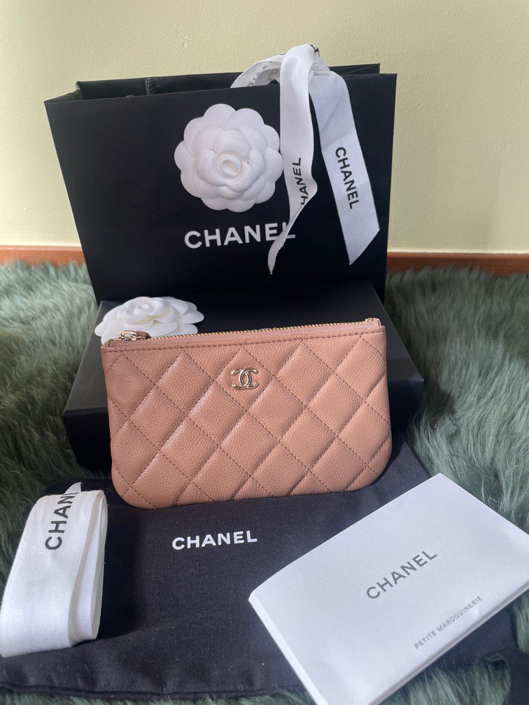 Authentic Chanel Mini O Case in Caramel Dark Beige (LGHW), Luxury, Bags ...