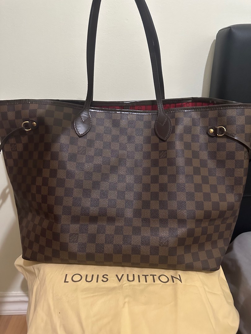 Authentic LV Neverfull Ebene in GM size, Luxury, Bags & Wallets on ...