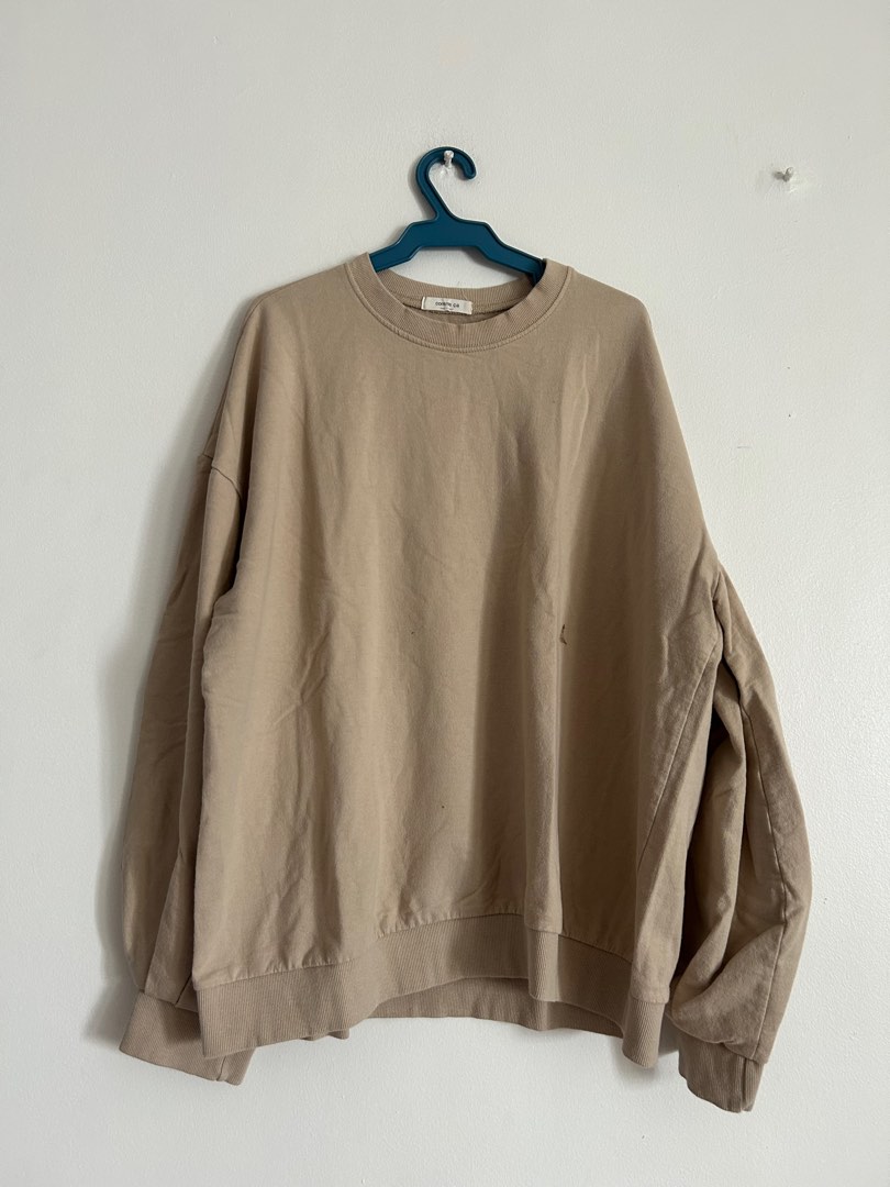 Beige long sleeves thick, Women's Fashion, Tops, Longsleeves on Carousell