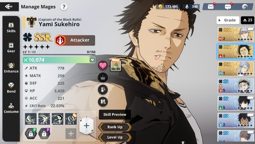 Black Clover M SS Tier DPS Black Yami + Nozel with Skill Page SSR, Video Gaming, Video Game ...