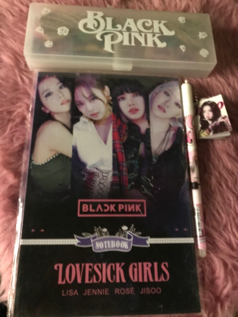 Blackpink Kit ( pencil case with cards & clip, ballpen, notebook and ...