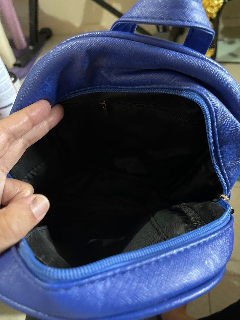 Blue mini backpack, Women's Fashion, Bags & Wallets, Backpacks on Carousell