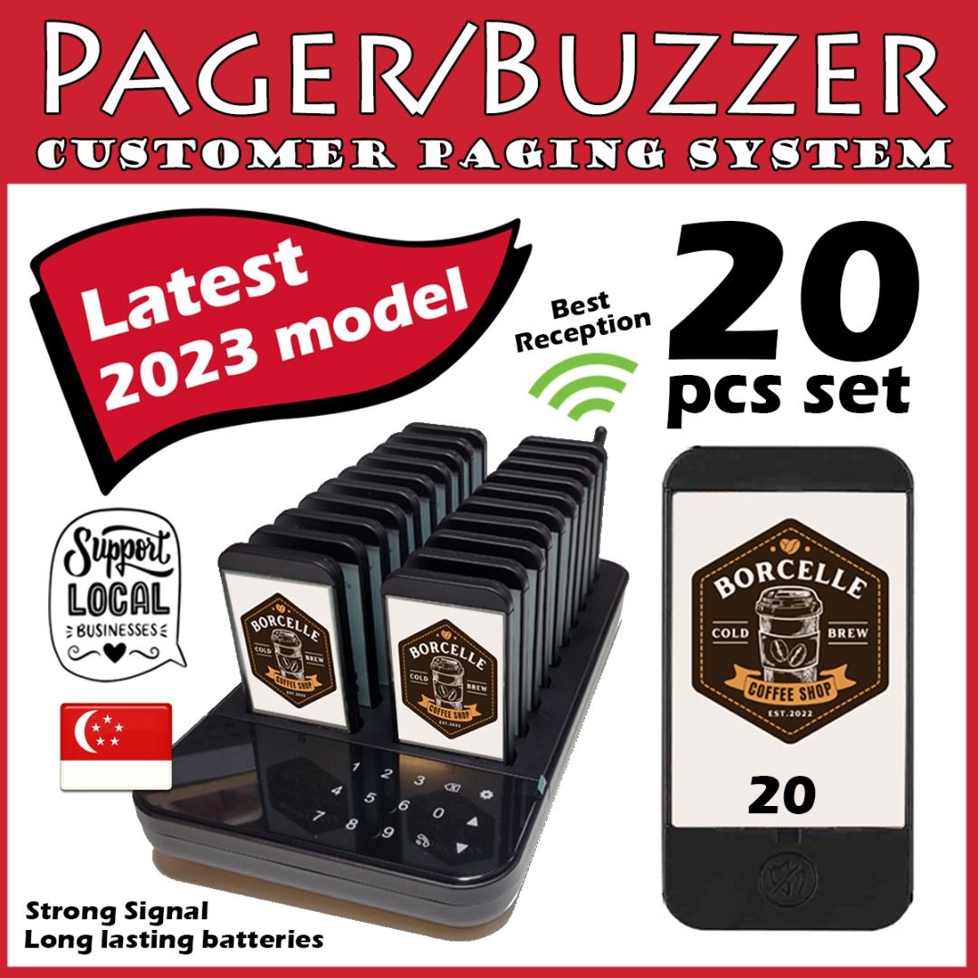 BNIB 20 pcs set Pager buzzer strong signal long distance | Wireless ...