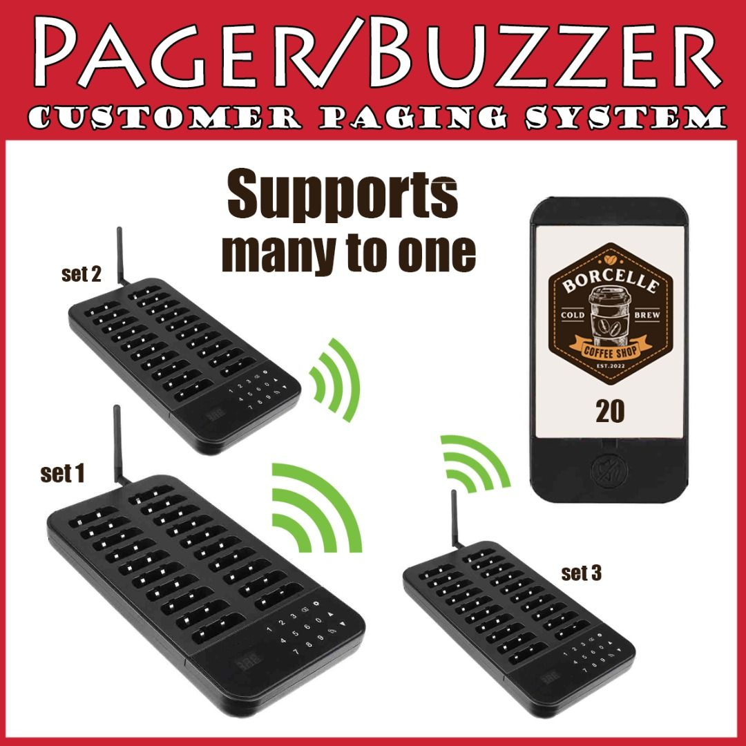 BNIB 20 pcs set Pager buzzer strong signal long distance | Wireless ...